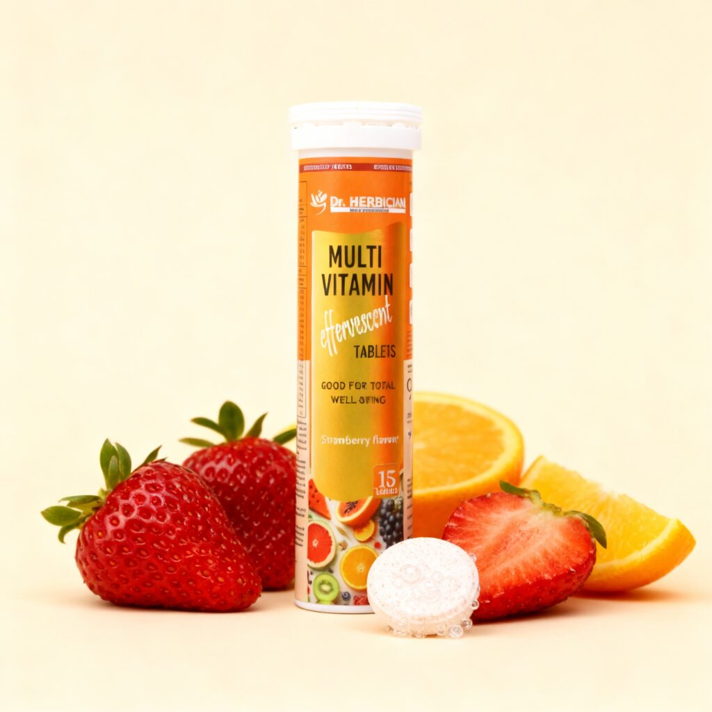 Dr. Herbician Multivitamin Effervescent Tablets – Strawberry Flavor ...
